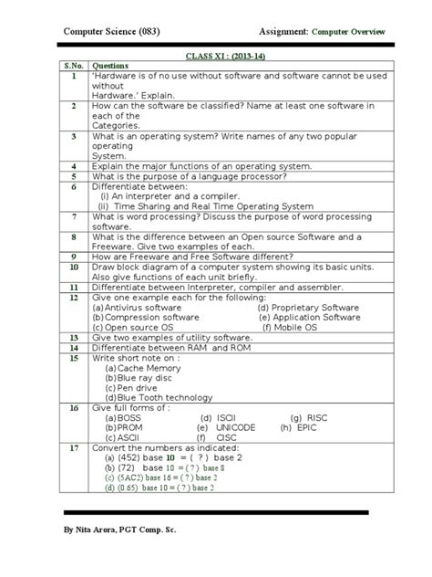 assignment computer fundamentals pdf