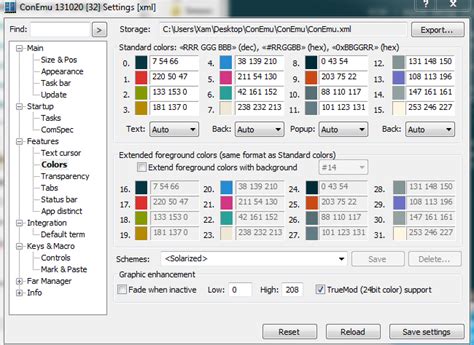 ConEmu Solarized Color Scheme Not Displaying Properly In Vim Super User