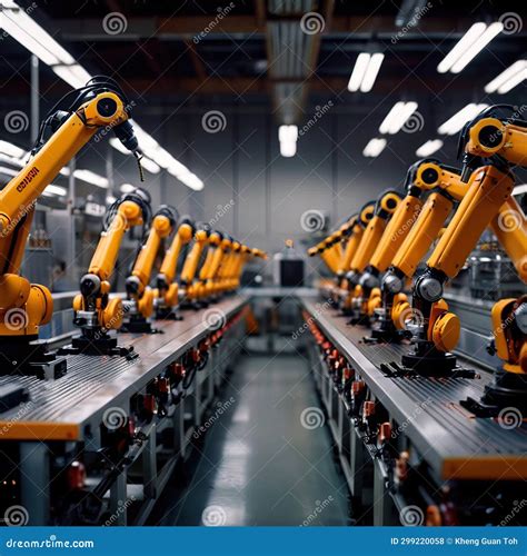Robotic Automatic Servo Arms For Automated Assembly Line In Factory