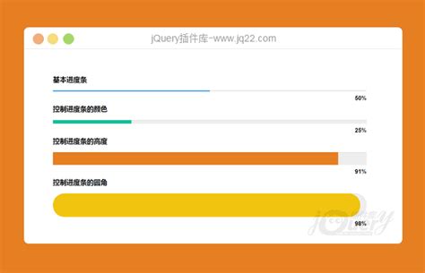 简单的jquery进度条插件lineprogressbar js