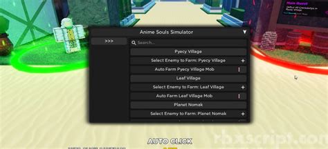 Anime Souls Simulator Auto Farm Gui Scripts RbxScript