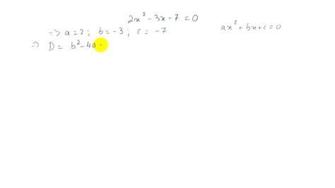 solved in problems 73 78 use the discriminant determine whether each quadratic equation has two
