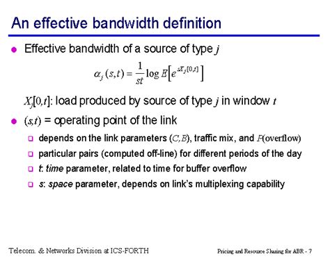 an effective bandwidth definition