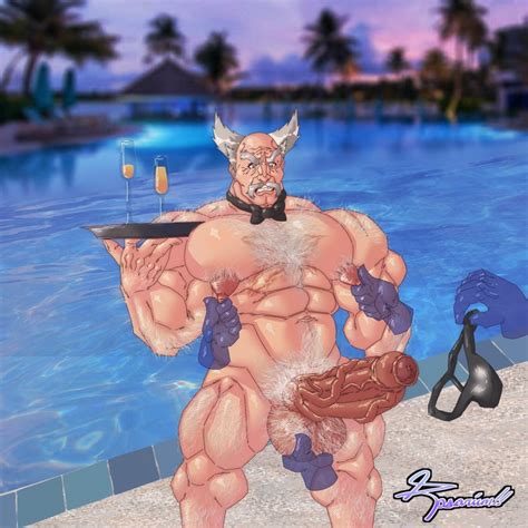 Rule 34 Ball Fondling Balls Bandai Namco Bara Big Balls Big Nipples Big Penis Boner Bowtie