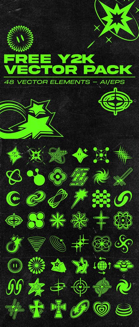 Y2K Shapes Vector Pack Graphic Shapes Design Texture Graphic Design