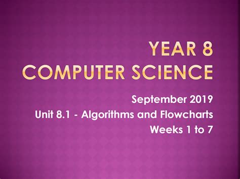 complete computer science ks3 sow algorithms and flowcharts teaching resources