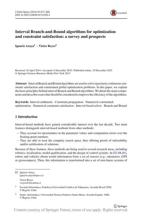interval branch and bound algorithms for optimization and constraint satisfaction a survey and