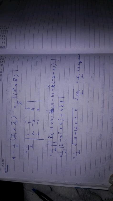 find the area of the parallelogram whose diagonals are represented by the vectors 2vec i 3vec