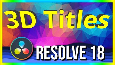 3D Text Animation Beginner S Guide DaVinci Resolve 18 Fusion Tutorial