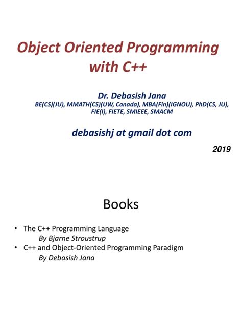 object oriented programming with c debasishj at gmail dot com pdf data type integer