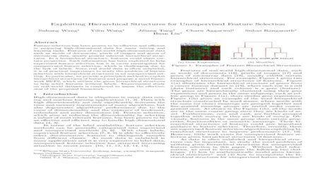 pdf exploiting hierarchical structures for unsupervised exploiting hierarchical structures