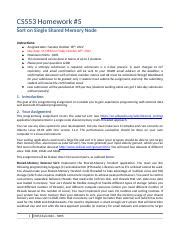 Hw5 Pdf CS553 Homework 5 Sort On Single Shared Memory Node