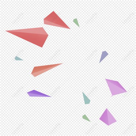 Floating Triangle Light Red Colorful Rainbow Abstract Red PNG