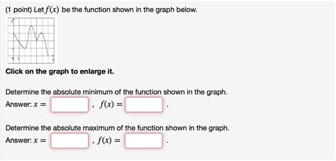 solved 1 point let f x be the function shown in the graph