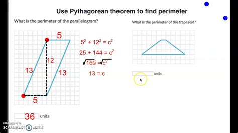 Use Pythagorean Theorem To Find Perimeter YouTube