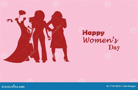 Happy Women`s Day She Can Do Everything Stock Illustration Illustration Of Banner Design