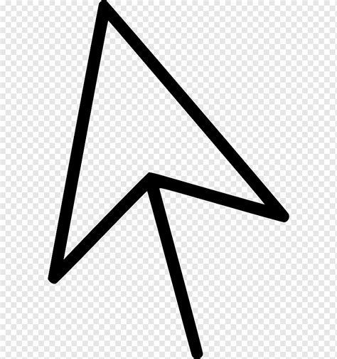 White Arrow Computer Mouse Pointer Cursor Symbol Button Black
