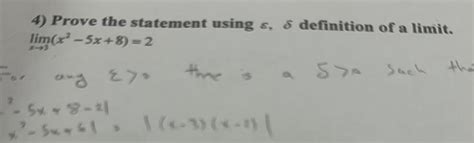[answered] 4 prove the statement using s definition of a limit lim x 5x kunduz