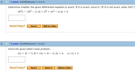 solved determine whether the given differential equation is