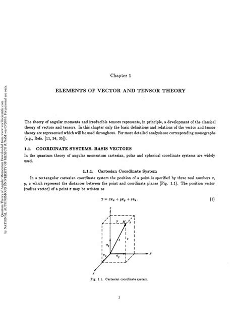 elements of vector and tensor theory 1 1 coordinate systems basis vectors pdf tensor