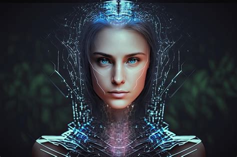 Premium AI Image The Futuristic And Technological Face Of The Cyborg