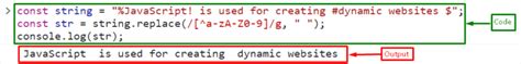 JavaScript Remove Non Alphanumeric Characters Linux Genie