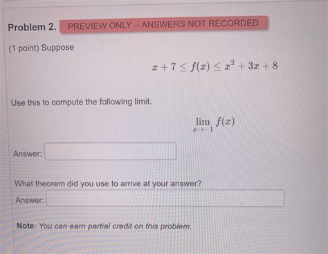 solved problem 2 preview only answers not recorded 1