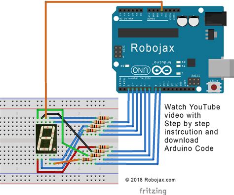 How To Use Seven Segment LED Display With Arduino Robojax