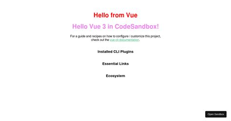 vue basic demo codesandbox