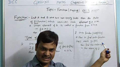 function type of function one one onto bijective exercise1 2 ncert 12th class youtube