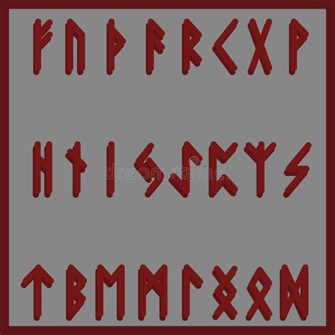 FUTHARK Runic Alphabet And Its Sorcery Interpretation Stock Vector