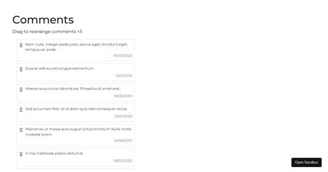 React Drag And Drop Sortable List Forked Codesandbox