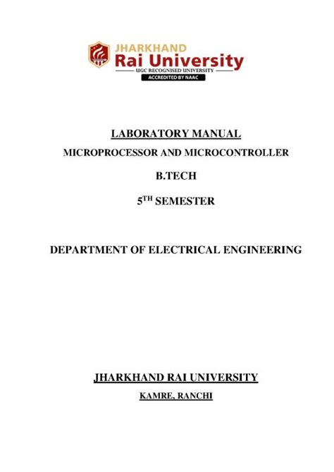 experiment pdf 189392 lab manual microprocessor and microcontroller tech eee 5th