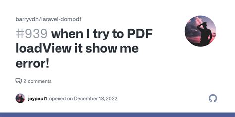 When I Try To PDF LoadView It Show Me Error Issue 939 Barryvdh