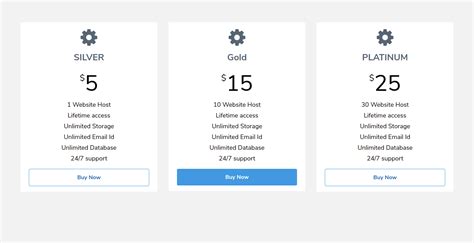 Tailwind CSS Responsive Pricing Table W3Hubs