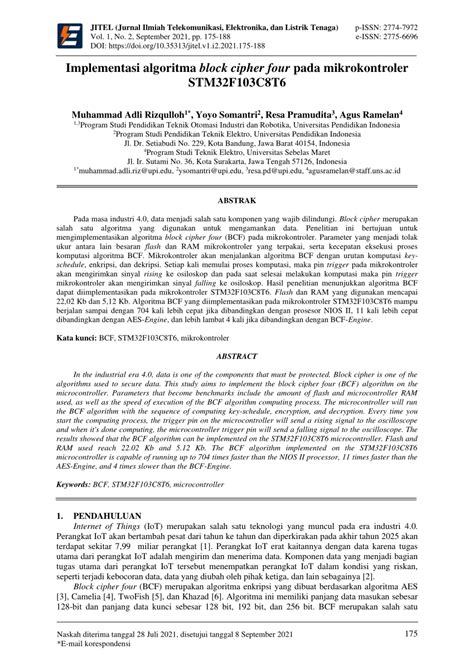 pdf implementasi algoritma block cipher four pada mikrokontroler stm32f103c8t6