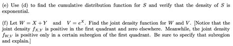 solved let x and y be independent exponential random