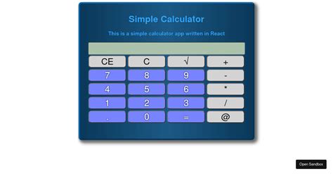 React Calculator Codesandbox