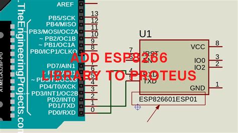 esp8266 library proteus how add esp8266 library to proteus wifi module proteus youtube