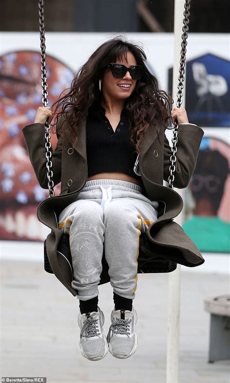 Camila Cabello Larks Around On A Swing And Snaps Selfies During Casual Day In London Daily