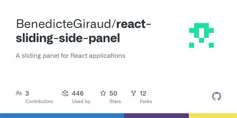 GitHub BenedicteGiraud React Sliding Side Panel A Sliding Panel For