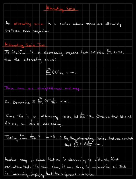 alternating series test absolute convergence of series conditional convergence ratio test