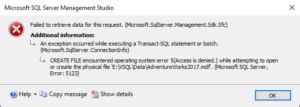 Access Denied When Attaching A Database Via SSMS VladDBA