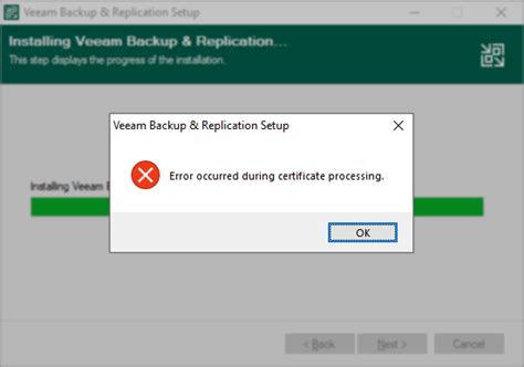 kb2137 install or upgrade of veeam backup and replication fails with “error occurred during