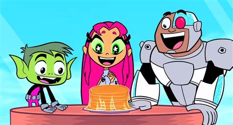 Screenshot Starfire And Friends With Pancakes By Shiyamasaleem On Deviantart