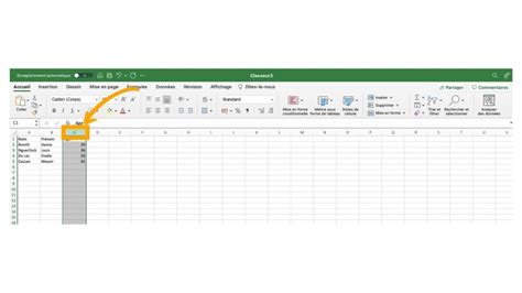 excel sélectionner des colonnes lignes ou tableaux complets