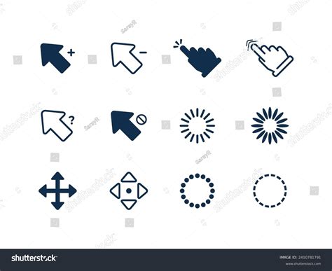 Collection Of Computer Mouse Cursors Vector Royalty Free Stock