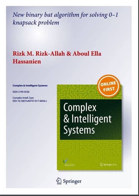 pdf new binary bat algorithm for solving 0 1 knapsack problem