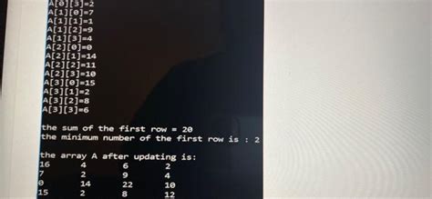 Solved Q1 Write A C Program That Declares 2 D Array With Chegg