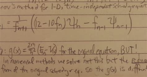 how to blow up the world numerov method for solving schrodinger s 1d time independent